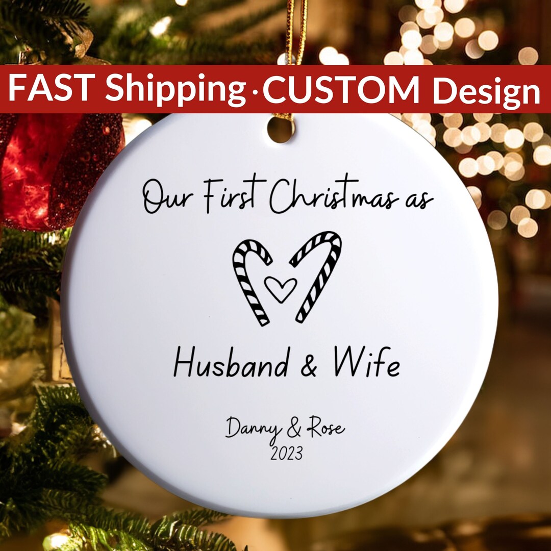 Married Christmas Ornament Our First Christmas Married Ornament ...