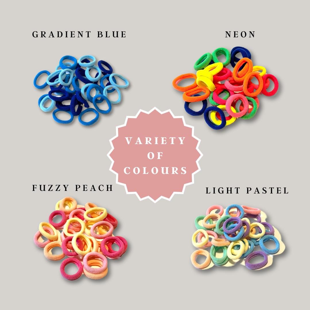 Mini Soft Nylon Hair Ties | Pack of 30 Pcs | Baby Seamless Hair Ties ...