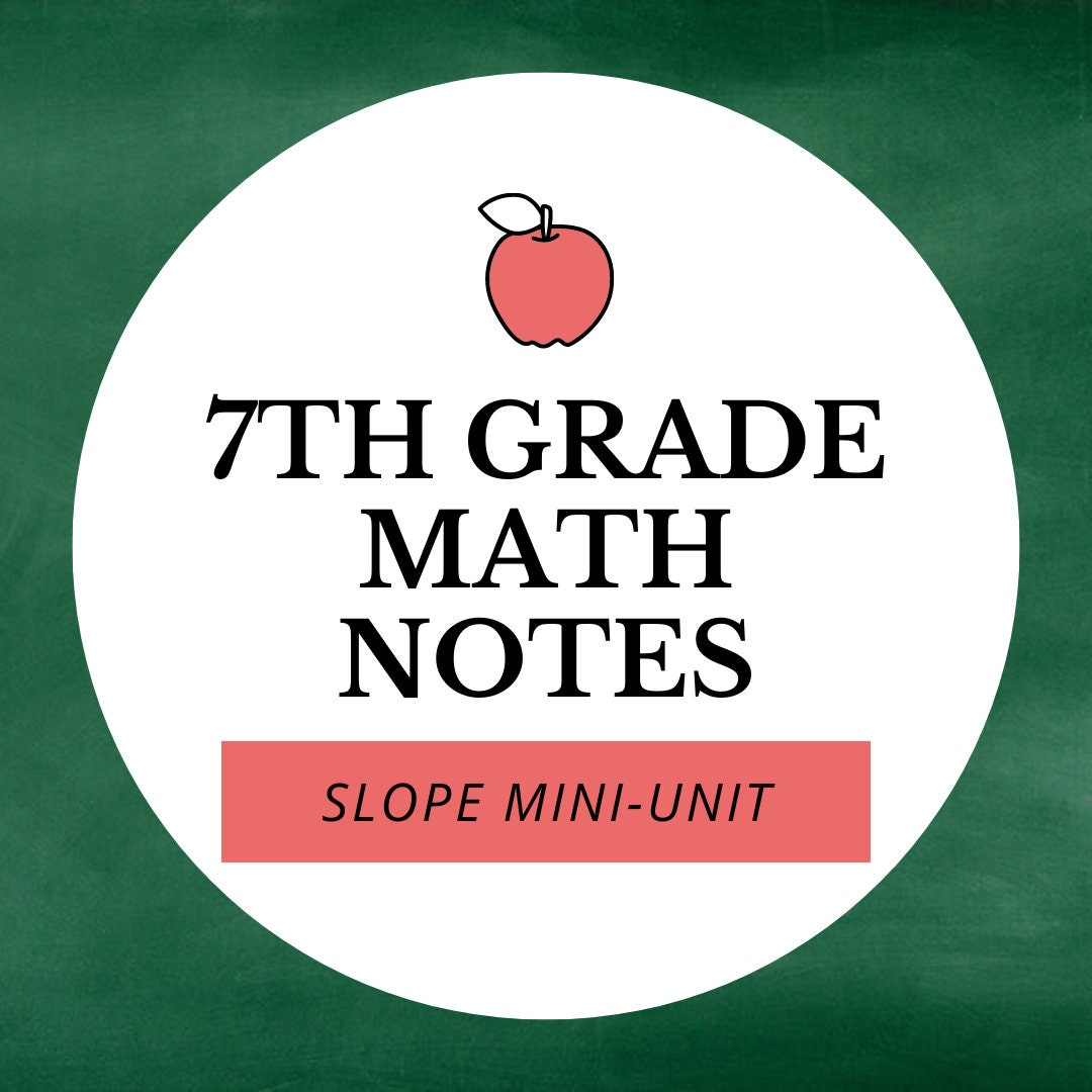 7th Grade Math Notes Slope Mini-unit - Etsy