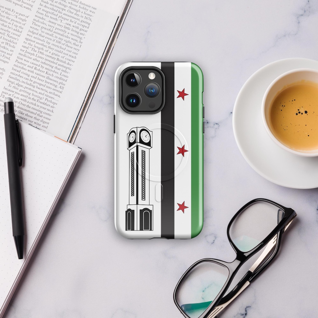 Syrian Revolution Flag With Homs Clock Tower Design - Magsafe® Tough ...