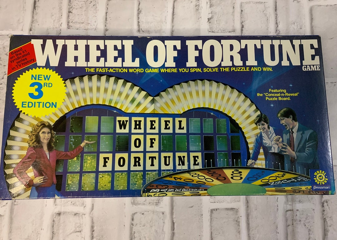 Vintage 1985 Wheel of Fortune Game - Etsy