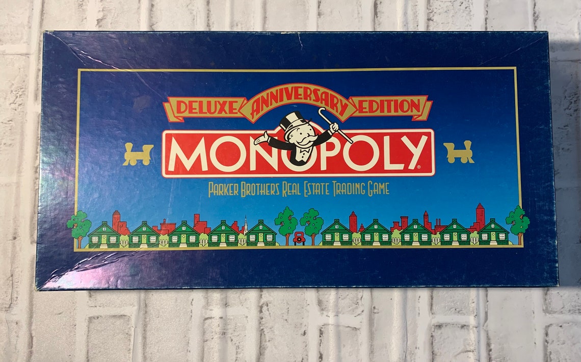 1985 Monopoly Deluxe Anniversary Edition Parker Brothers - Etsy
