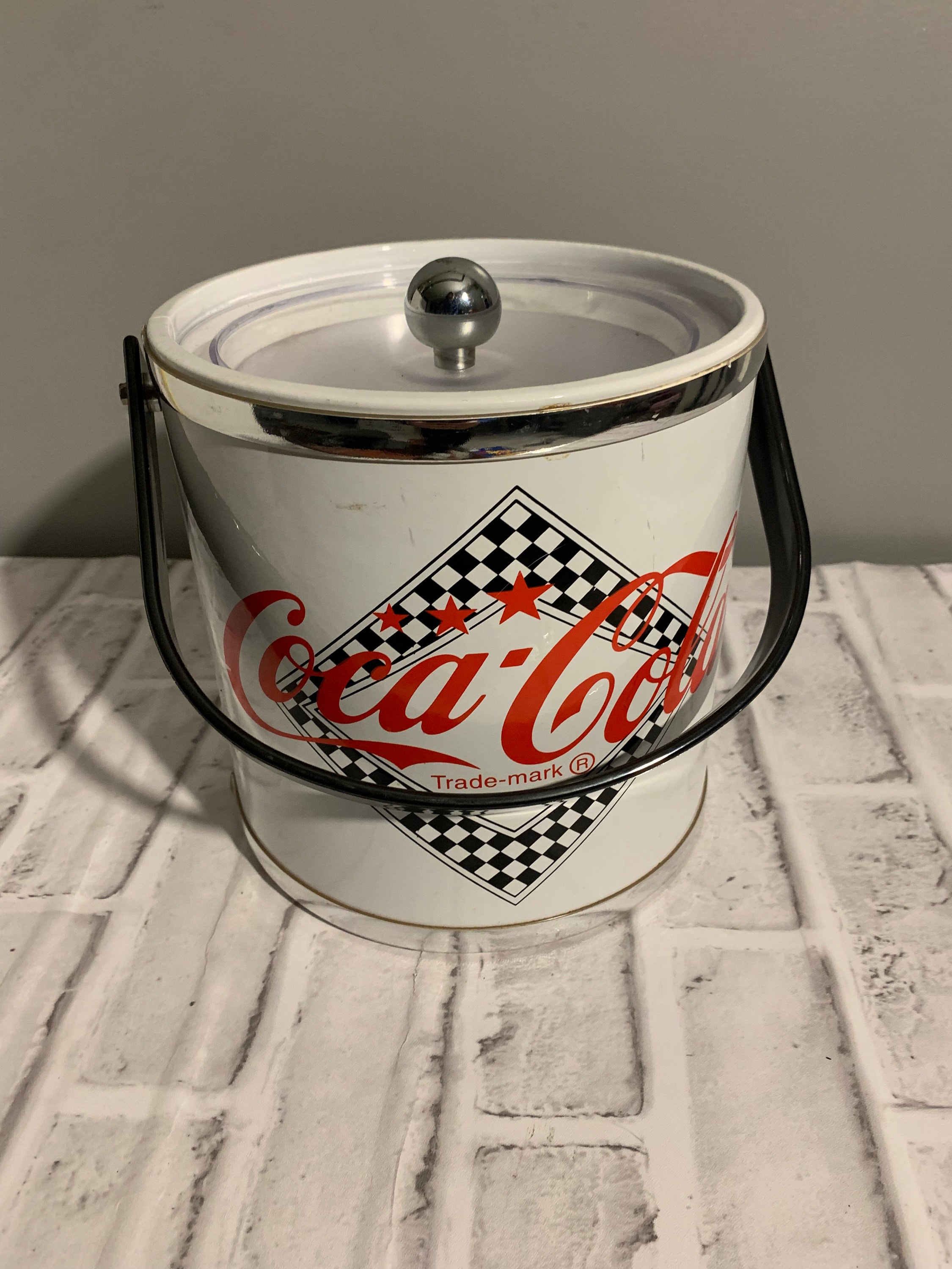 Coca-cola Checkered Ice Bucket - Etsy