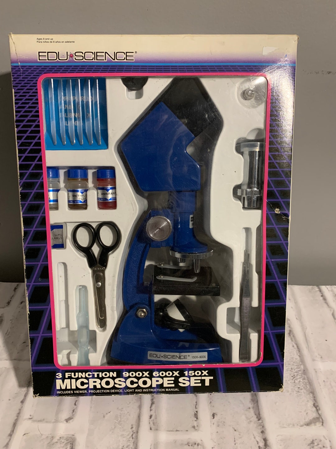 Vintage 1989 EDU Science Microscope Set - Etsy