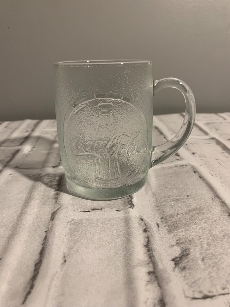 Vintage Embossed Frosted Coca-cola Mug - Etsy