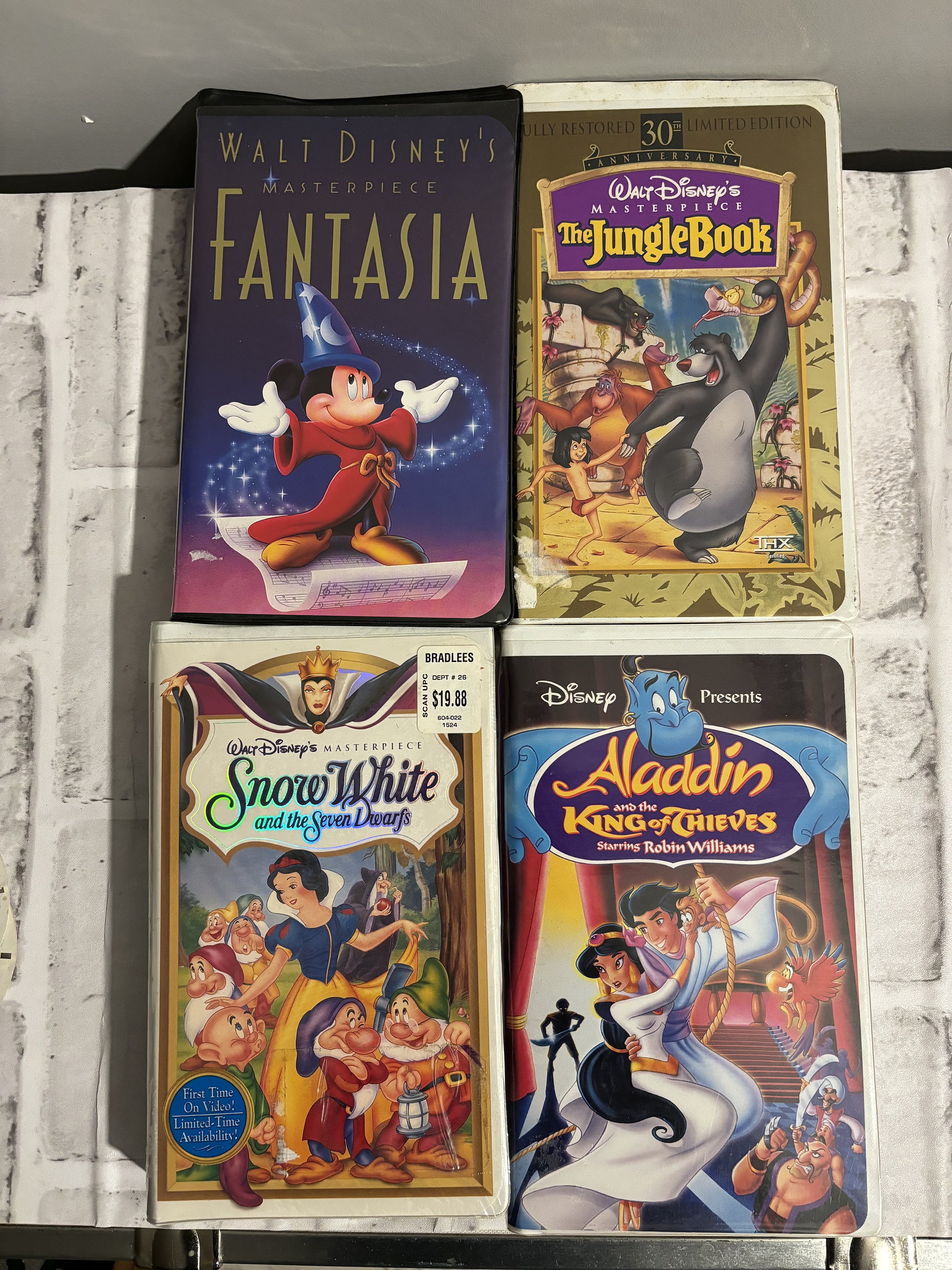 Vintage Walt Disney VHS Tape Regular/masterpiece Collectors Set With ...