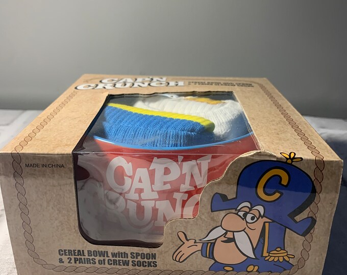 Vintage Cap'n Crunch MAD Engine Bowl, Spoon & Sock Set - Etsy