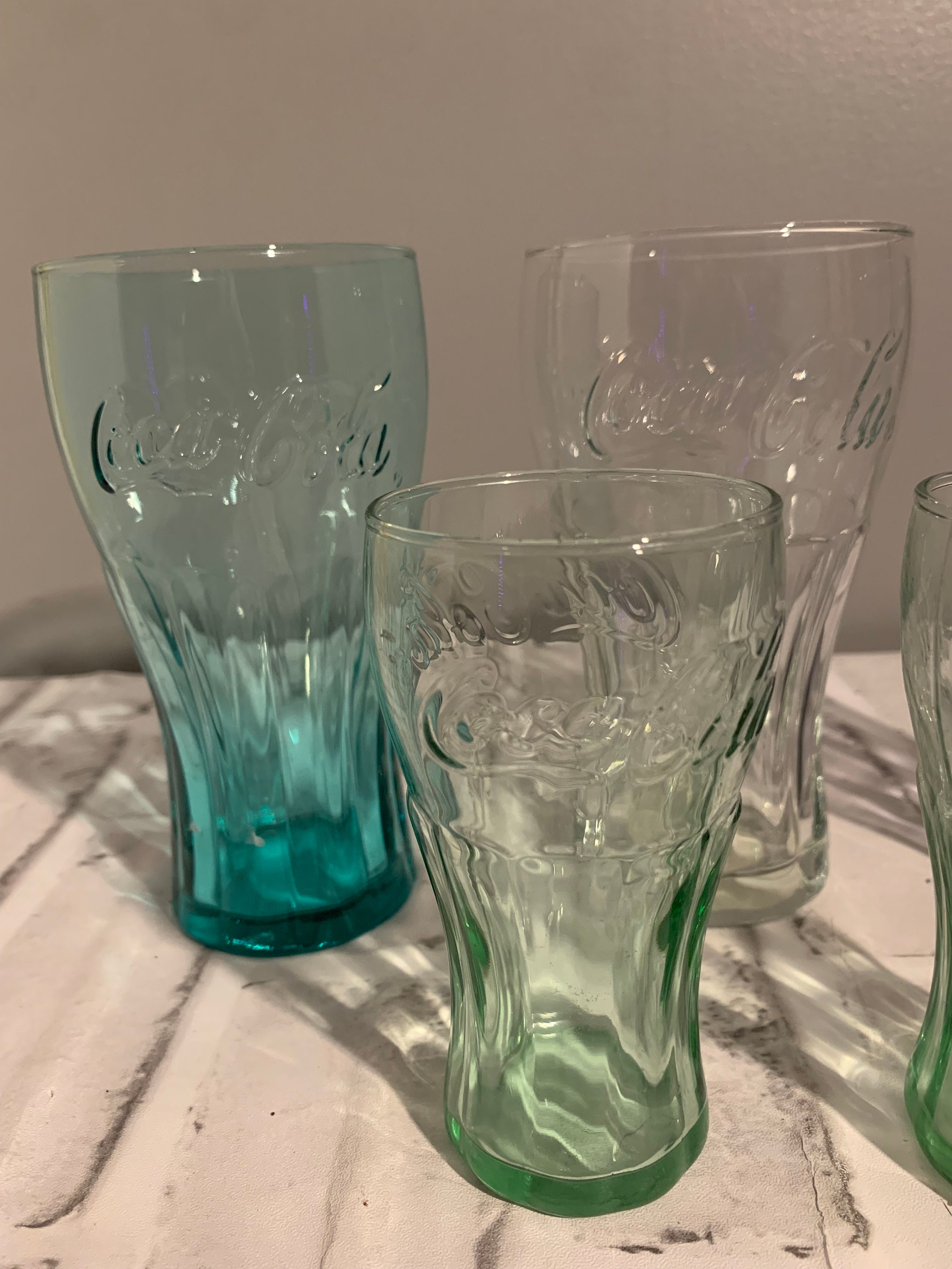 Coca-cola Libby Colorful and Clear Glass Cup Set Collectors Pack - Etsy