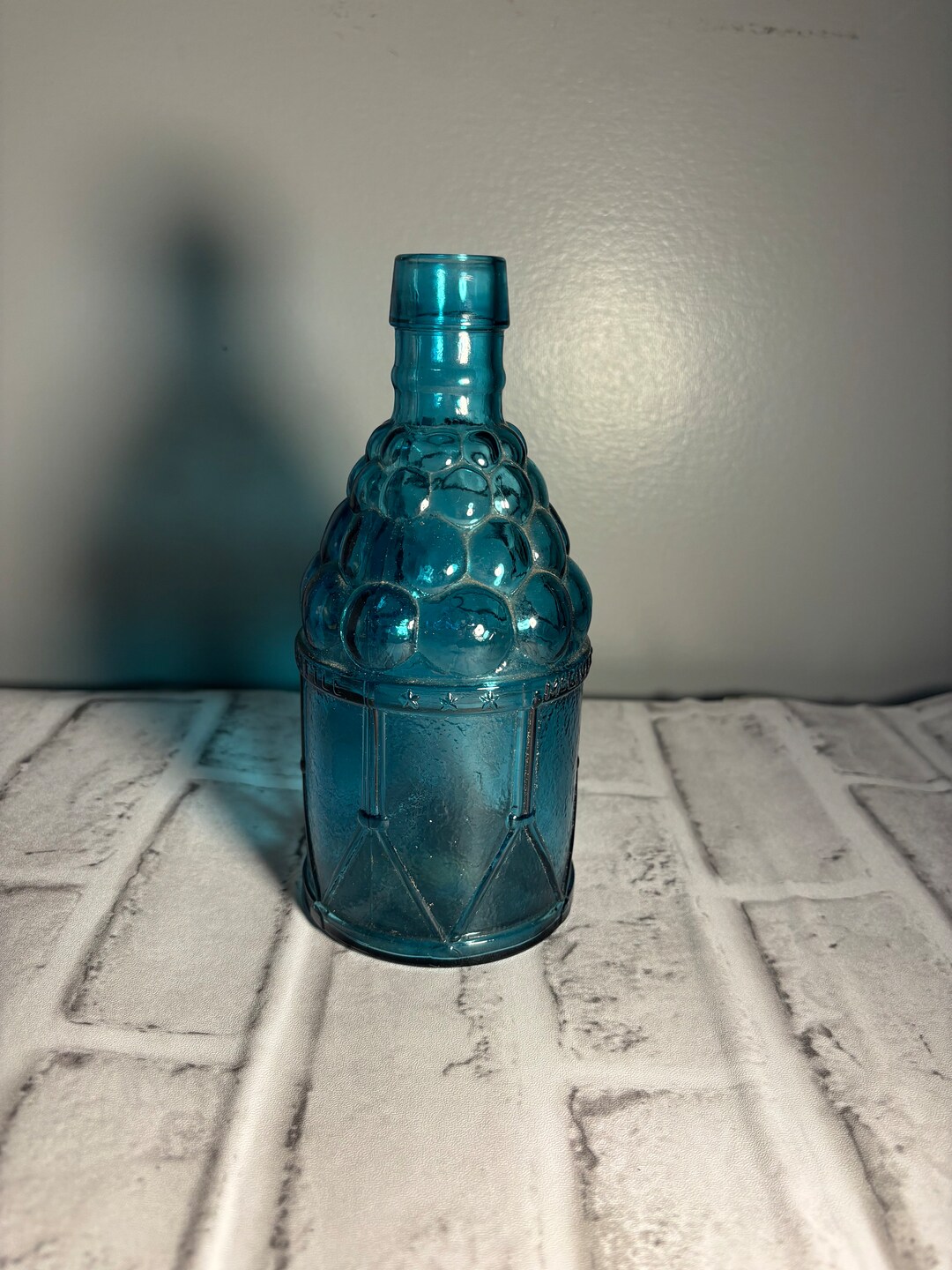Wheaton Blue Glass Mcgiver's American Army Bitters Bottle Collectible ...