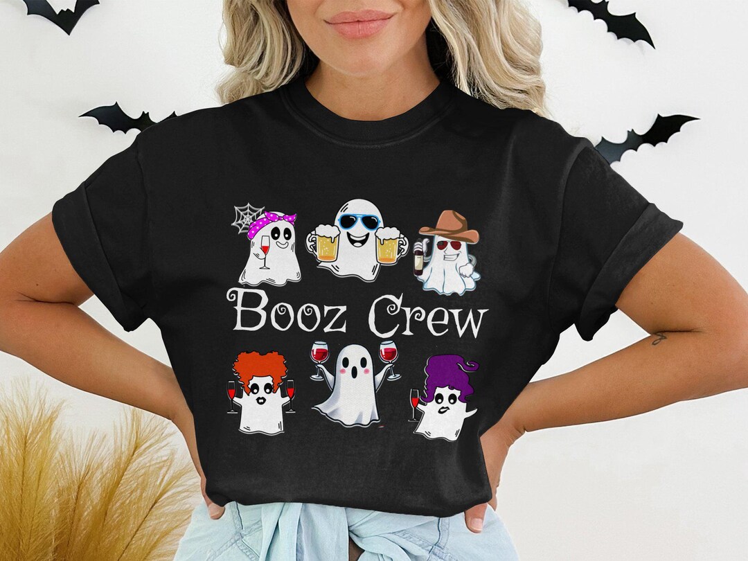 Comfort Colors Booz Crew Ghost T-shirt, Cute Funny Ghost Booze Shirt ...