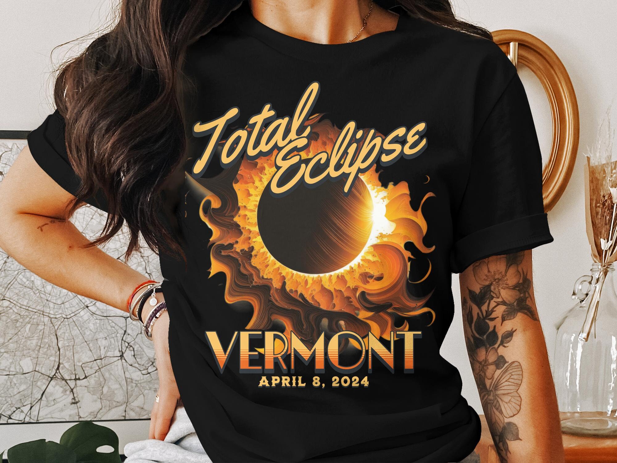 Total Eclipse 2024, Vermont T-shirt,vermont Shirt,eclipse Shirt,eclipse ...