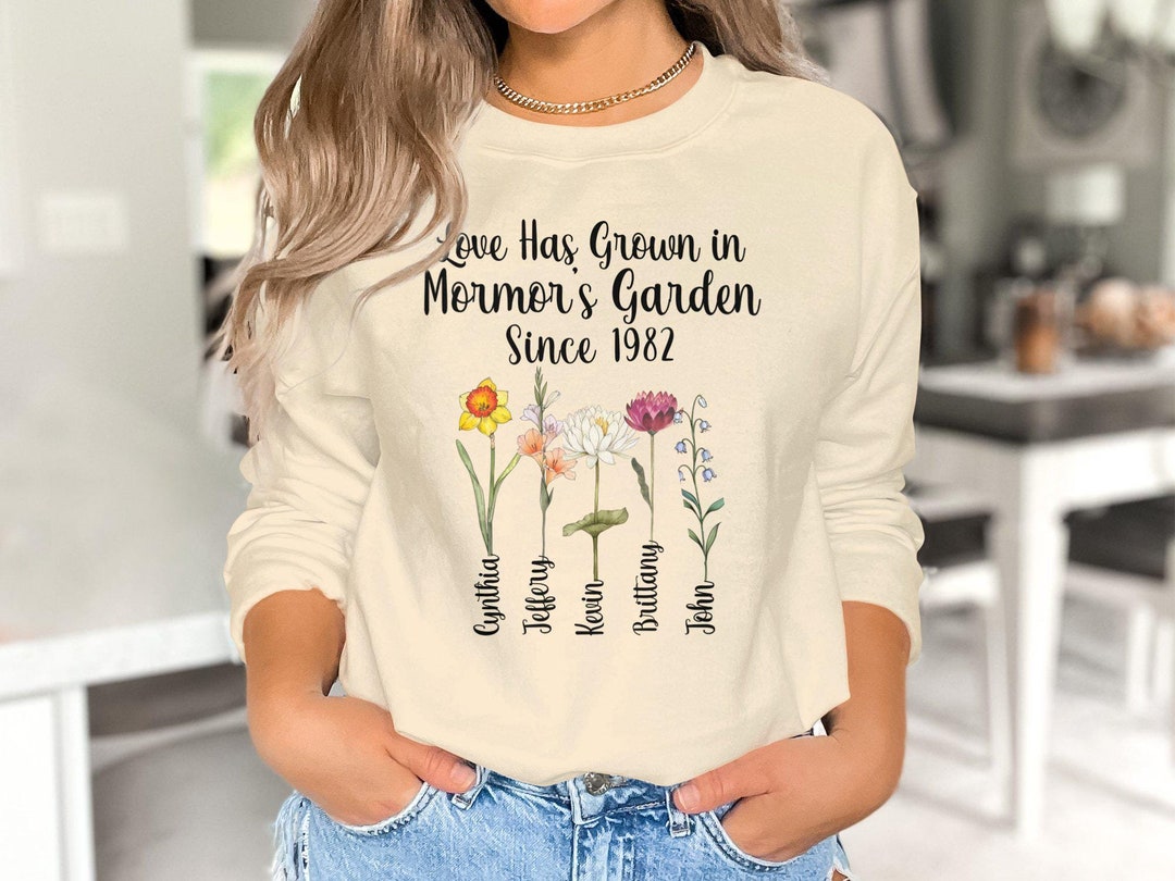 Mormor's Personalized Grandchildren Names and Birth Flowers Year She ...