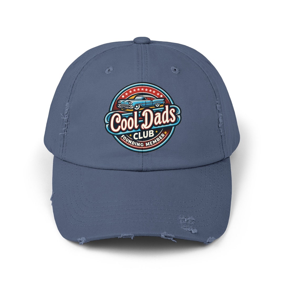 Cool Dads Club Founding Member Distressed Cap, Fathers Day Gift, Retro ...