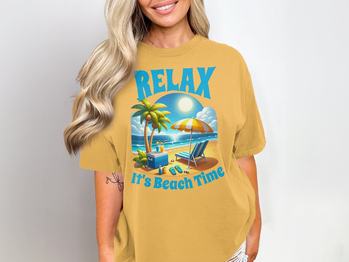Beach Theme Comfort Colors Relax It's Beach Time T-shirt, Perfect Gift ...