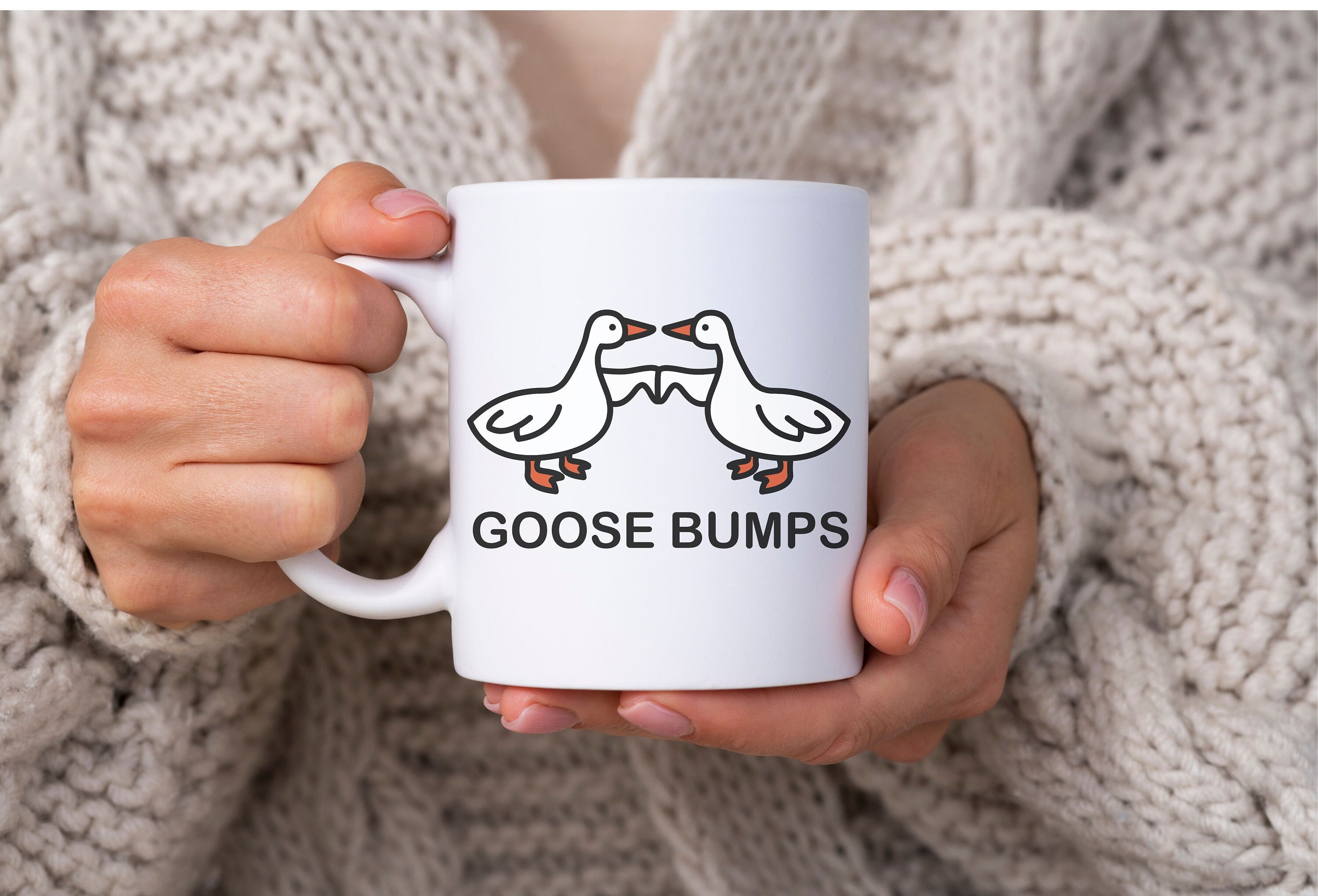 Goose Bumps Mug, Goose-bumps, Goosebumps Coffee Cup, Goose, Animal Mug ...