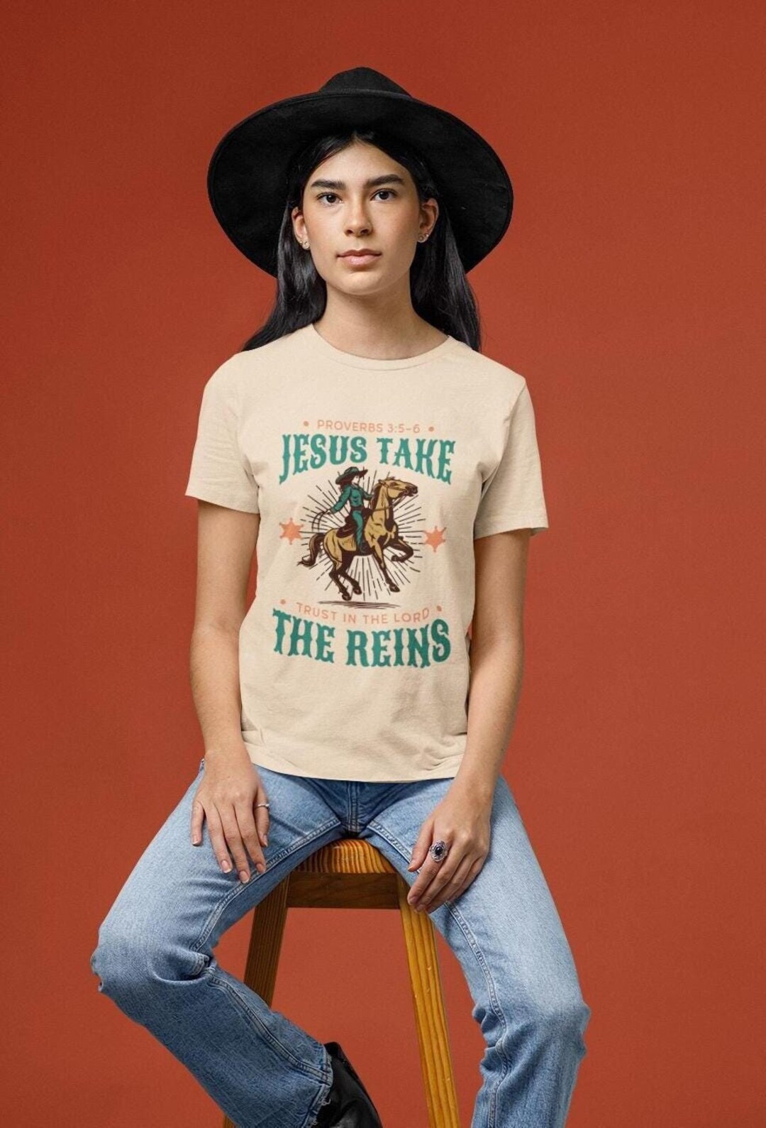 Christian Rodeo Cowgirl T-shirt, Bella Canvas Unisex Jersey Short ...
