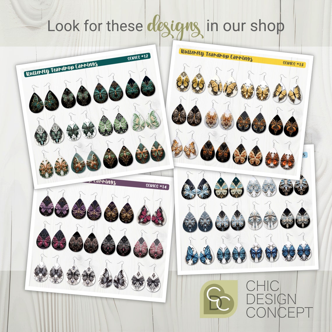 Butterfly Teardrop Earring PNG, Tear Drop Earring PNG, Sublimation ...