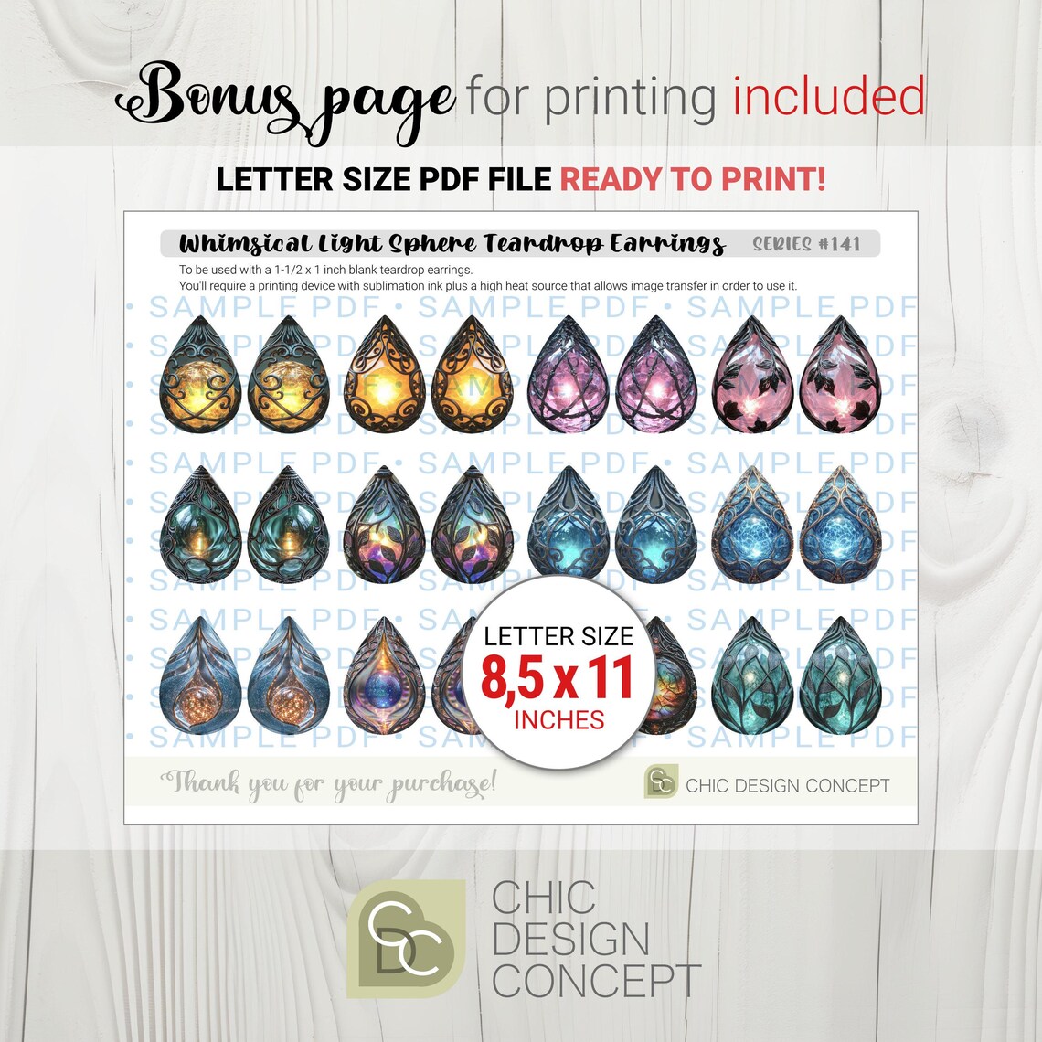 Teardrop Earring PNG Template, Sublimation Earring Template PNG ...