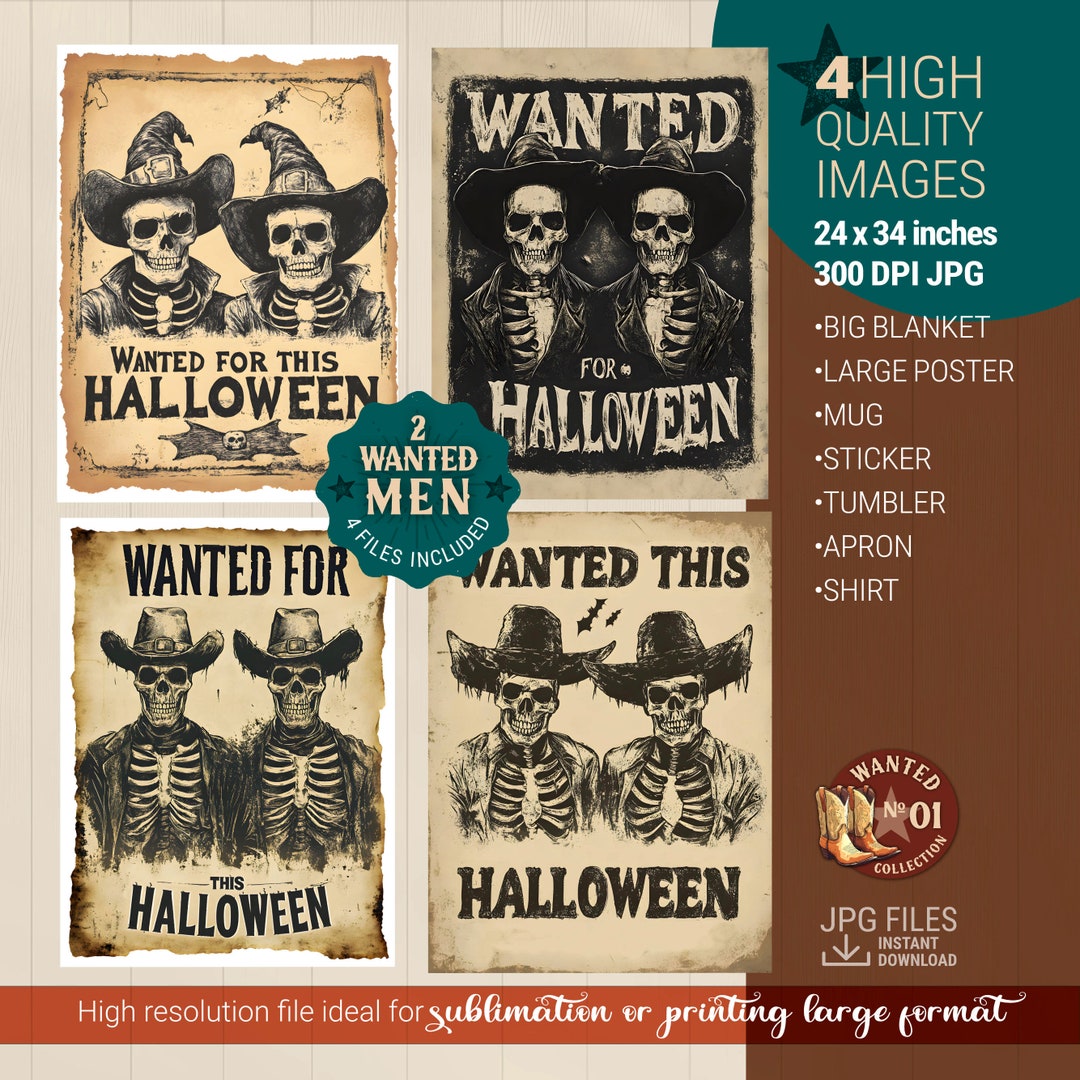 Western Wanted Poster, Western Halloween, Posters Bundle, Cowgirl ...