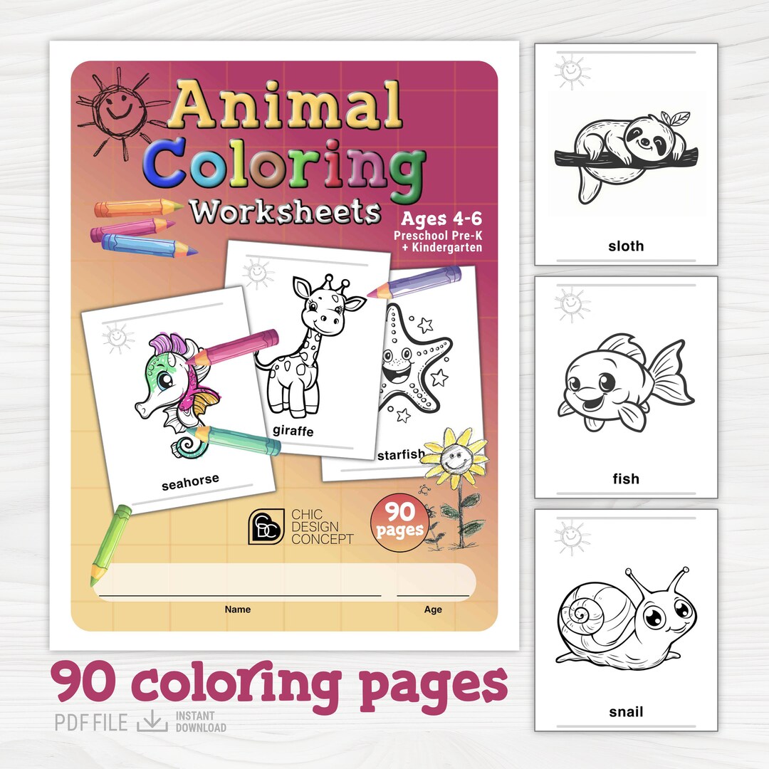 Preschool Pre-k + Kindergarten Coloring Worksheet, Toddler Worksheets ...