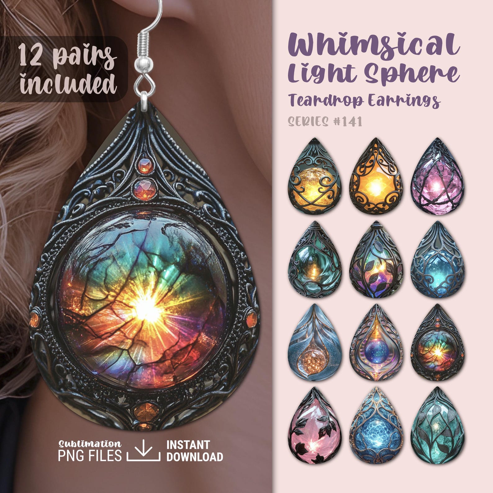Teardrop Earring PNG Template, Sublimation Earring Template PNG ...