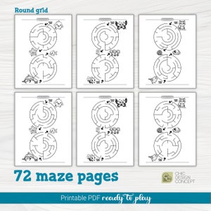 Preschool Pre-k + Kindergarten Maze Worksheets, Toddler Worksheet ...