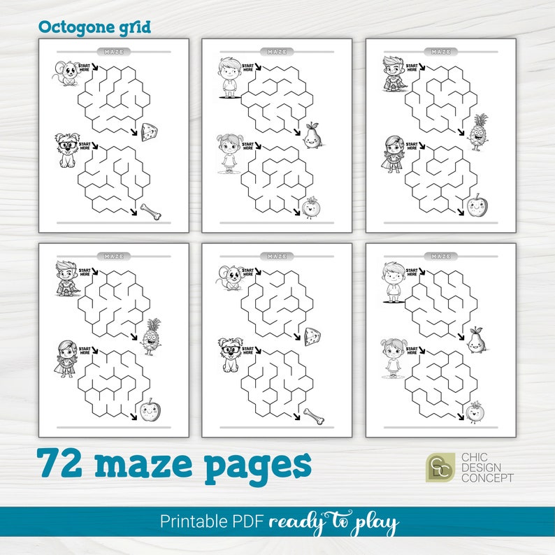 Preschool Pre-k + Kindergarten Maze Worksheets, Toddler Worksheet ...