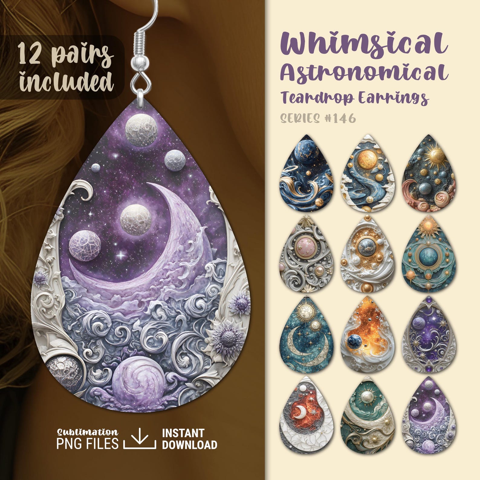 Teardrop Earring PNG Template, Sublimation Earring Template PNG ...