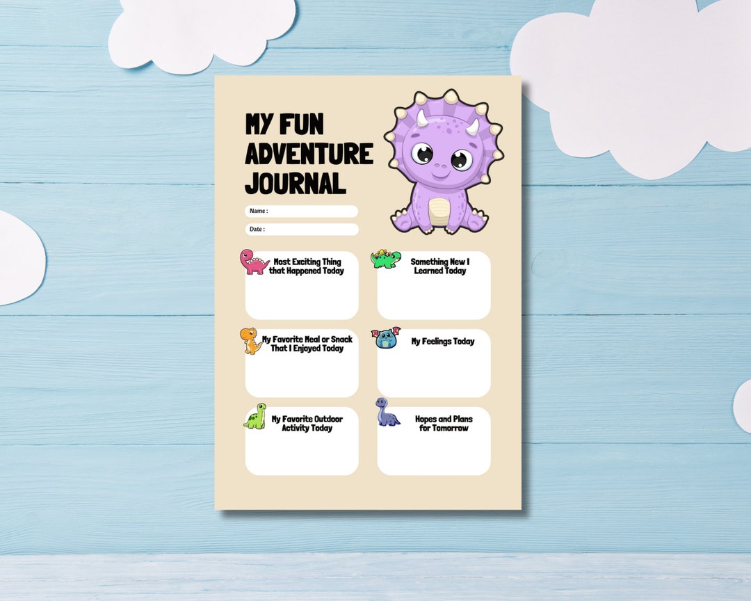 Printable Kids Journal Page, Digital Download, Kids' Writing Journal ...