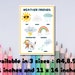 Printable Weather Chart, Digital Download, Preschool, Kindergarten ...