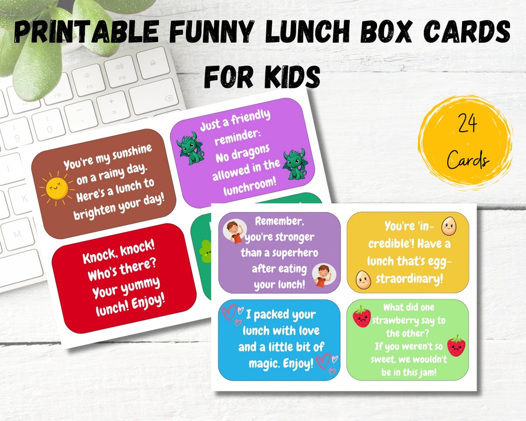 Lunch Box Notes Lunch Box Notes for Kids Printable School - Etsy