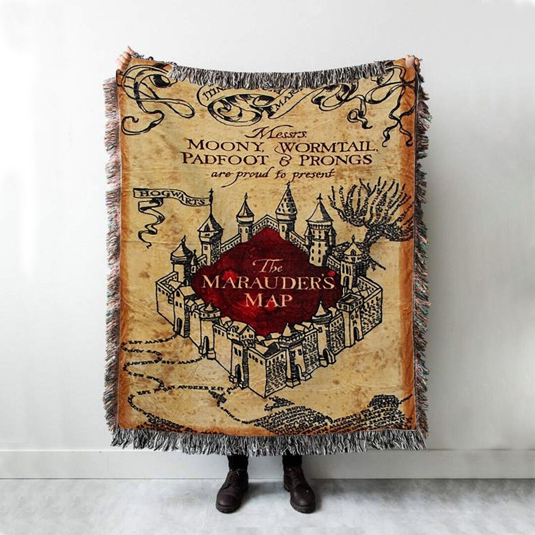 Harryy Potter Marauders Map Brown Warm and Comfortable Printed - Etsy
