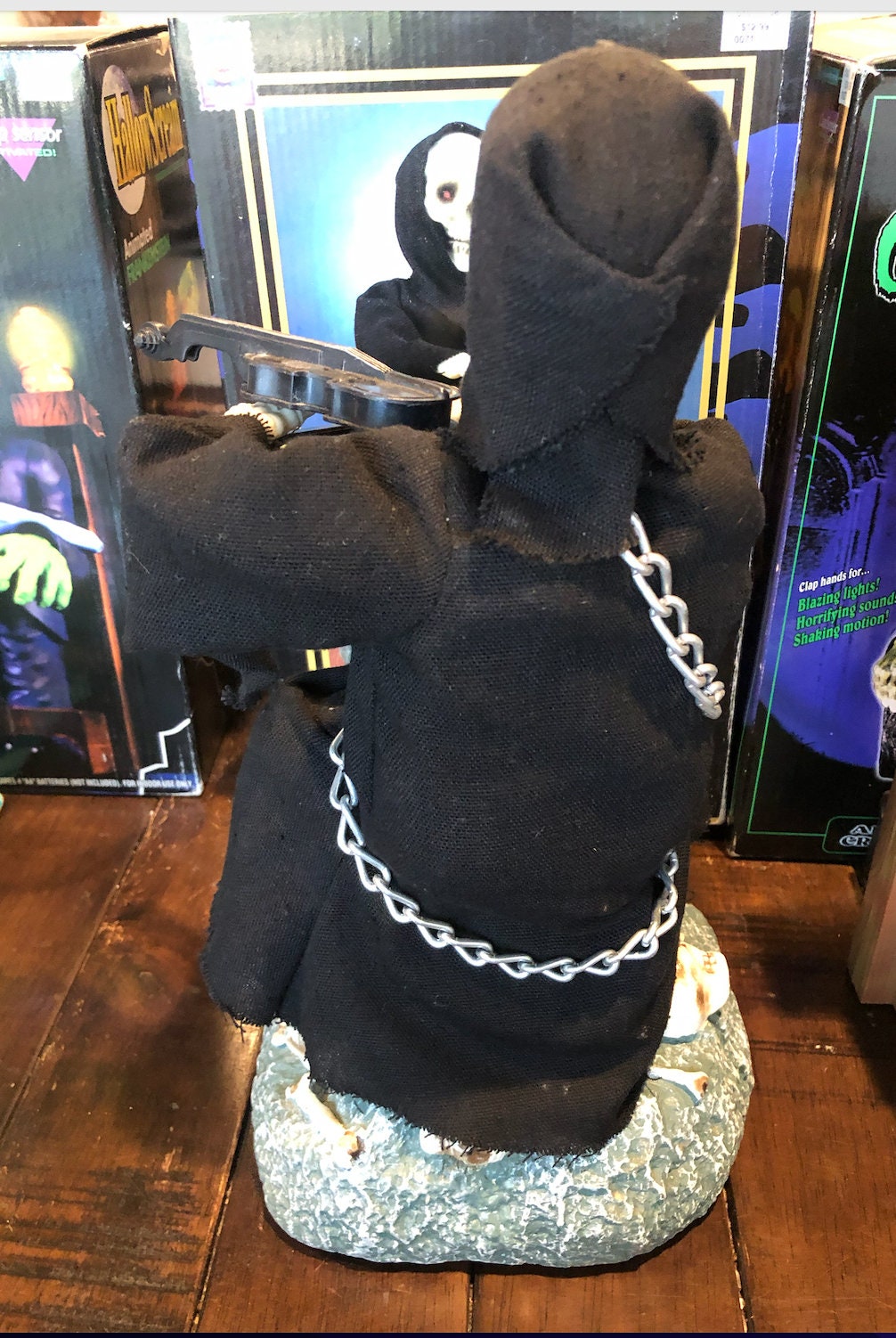 Gemmy Grim Reaper Playing Violin 1996 Halloween Used Tested - Etsy
