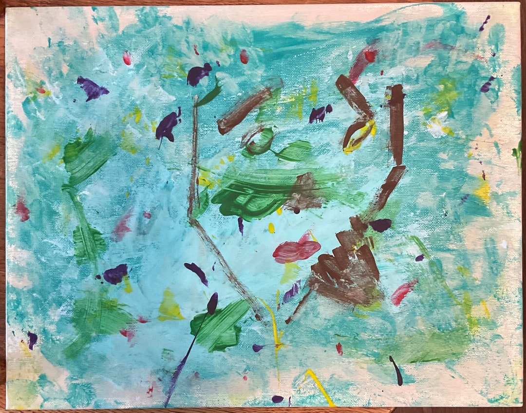 Signed Abstract Art Painting - “reflection” 11x14 Acrylic on Canvas - Etsy