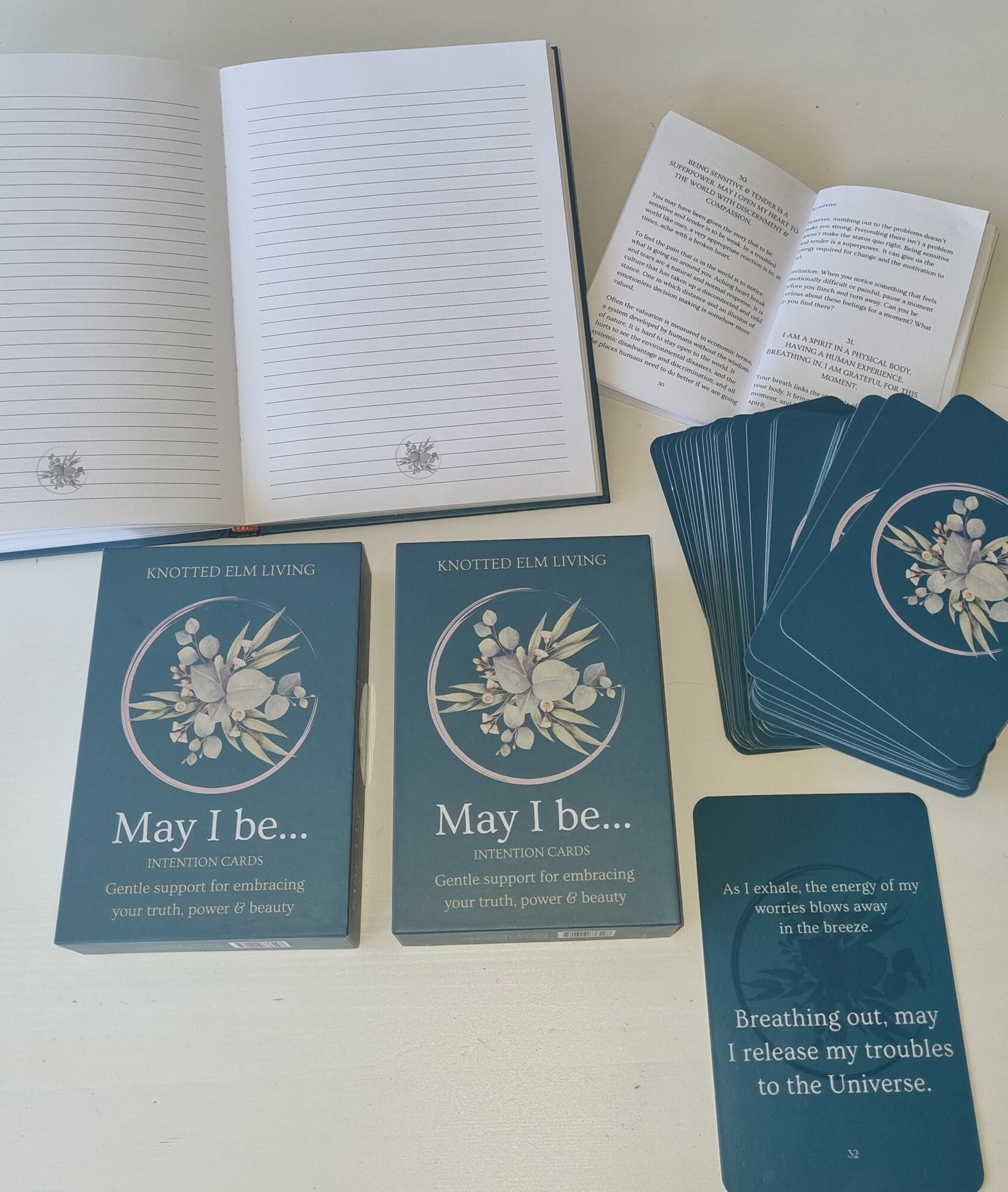 Intention Card Deck & Guide Booklet, Wellbeing, Affirmation, Journal ...