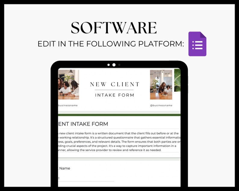 New Client Intake Form Google Form Canva Template Written - Etsy Australia New Client Intake Form Google Form Canva Template Written - Etsy Australia