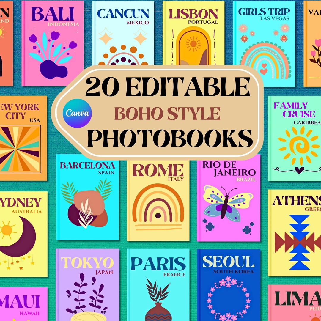 20 Travel Print Photo Books Customizable Photo Book Template Travel ...