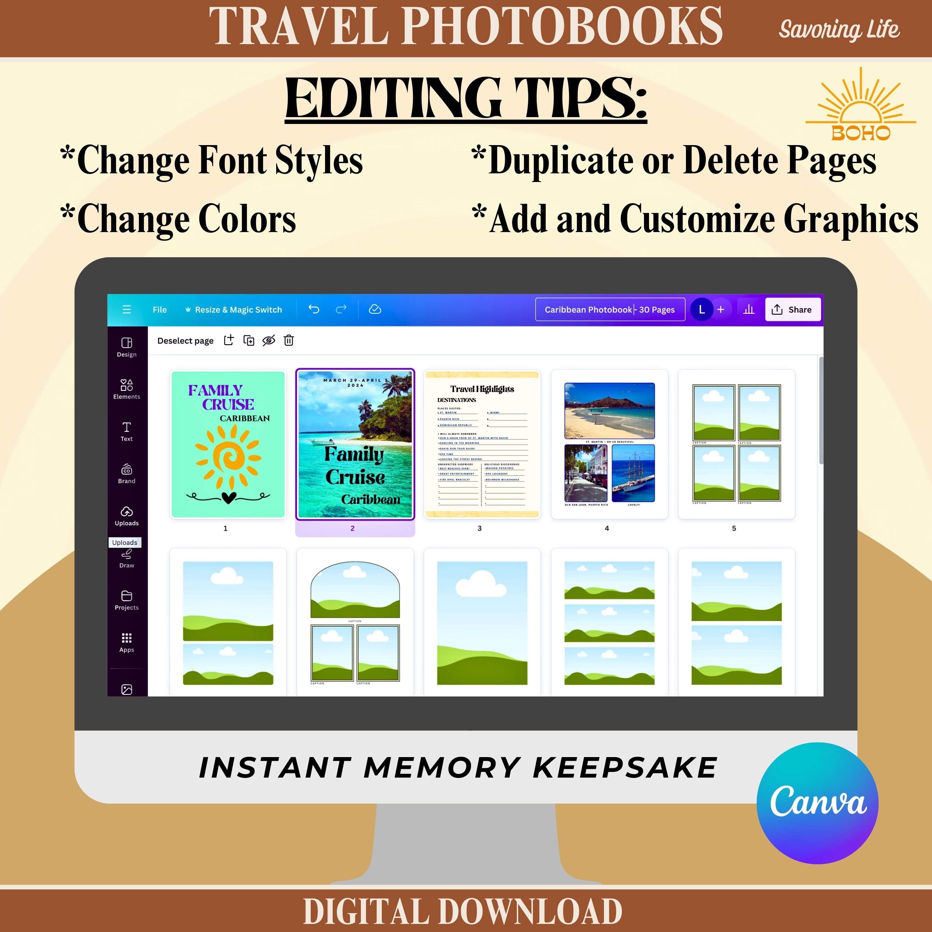 20 Travel Print Photo Books | Customizable Photo Book Template | Travel ...