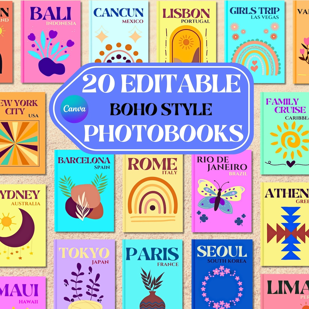 20 Travel Print Photo Books | Customizable Photo Book Template | Travel ...