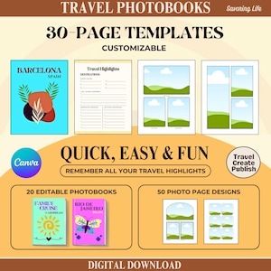20 Travel Print Photo Books | Customizable Photo Book Template | Travel ...