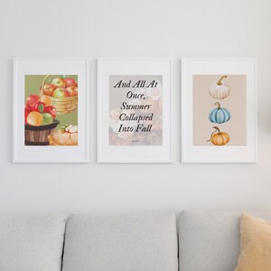 Set of 3 Fall Printables, Wall Art Fall Decor, Fall Prints, Autumn ...
