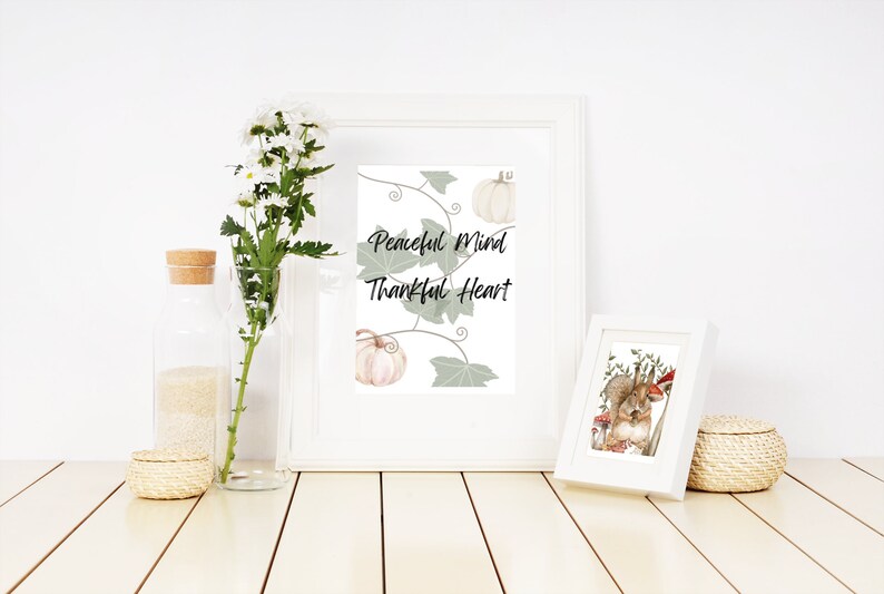 Set of 4 Thanksgiving Decor, Thanksgiving, Digital Prints, Digital Art ...
