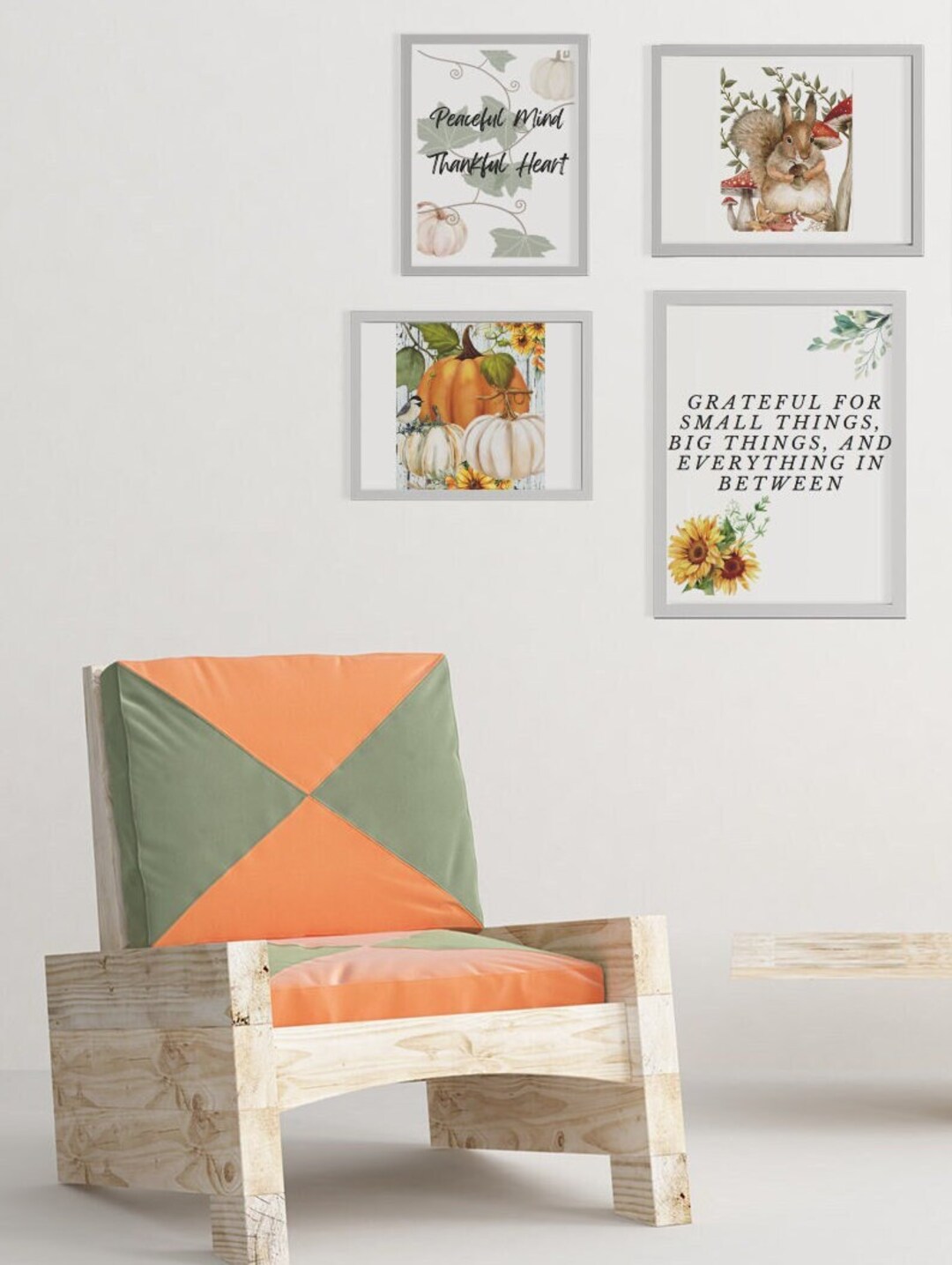 Set of 4 Thanksgiving Decor, Thanksgiving, Digital Prints, Digital Art ...