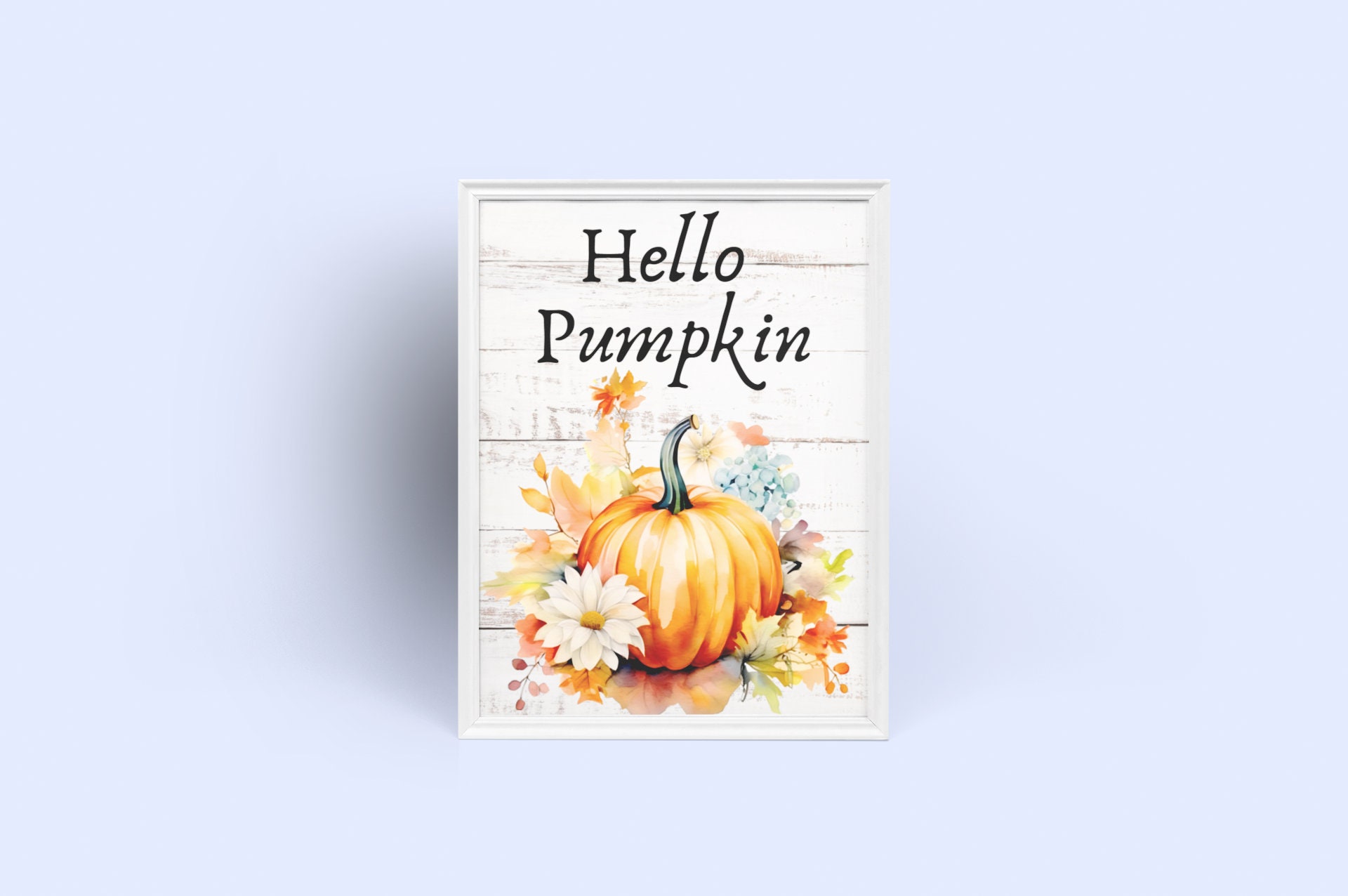 Hello Pumpkin, Fall Art, Fall Home Decor, Hello Pumpkin Multiple Colors ...