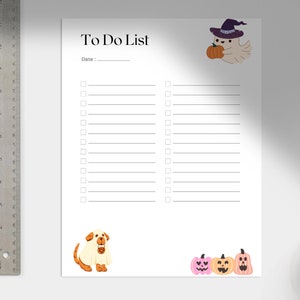 Halloween Theme To-do List Cute Fun Minimalist - Etsy