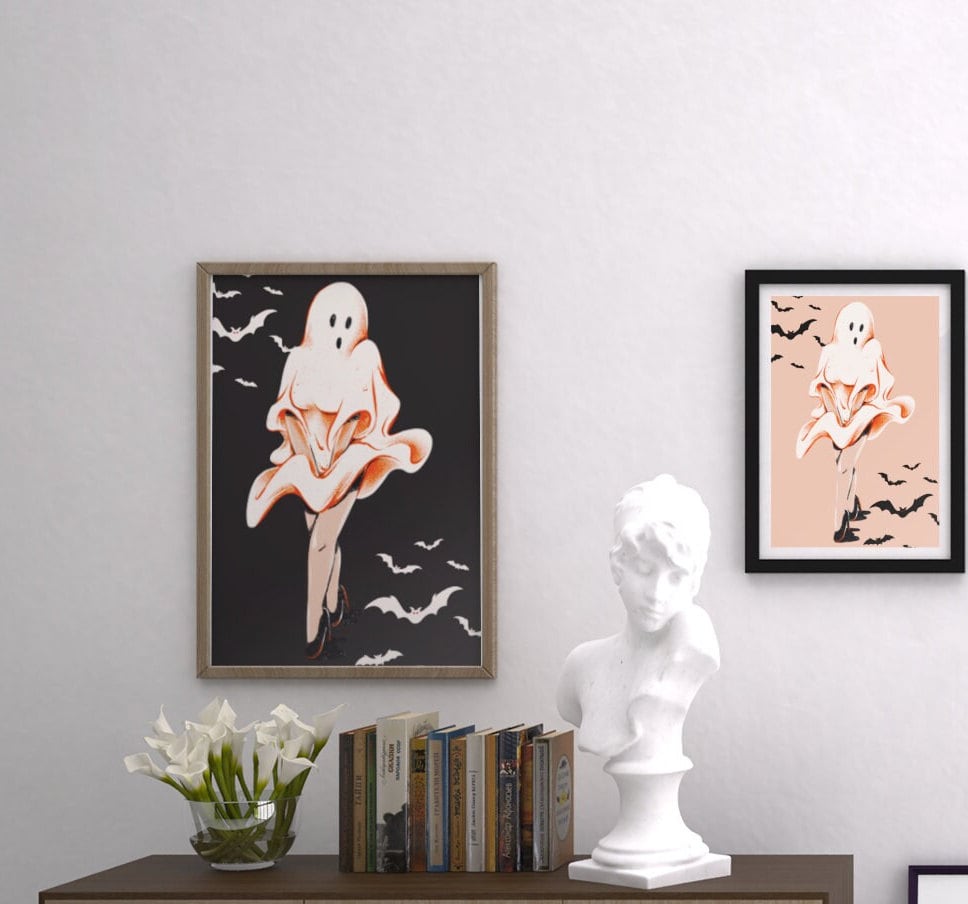 Marilyn Monroe Ghost, Ghost Printable, Vintage Ghost Print, Halloween ...