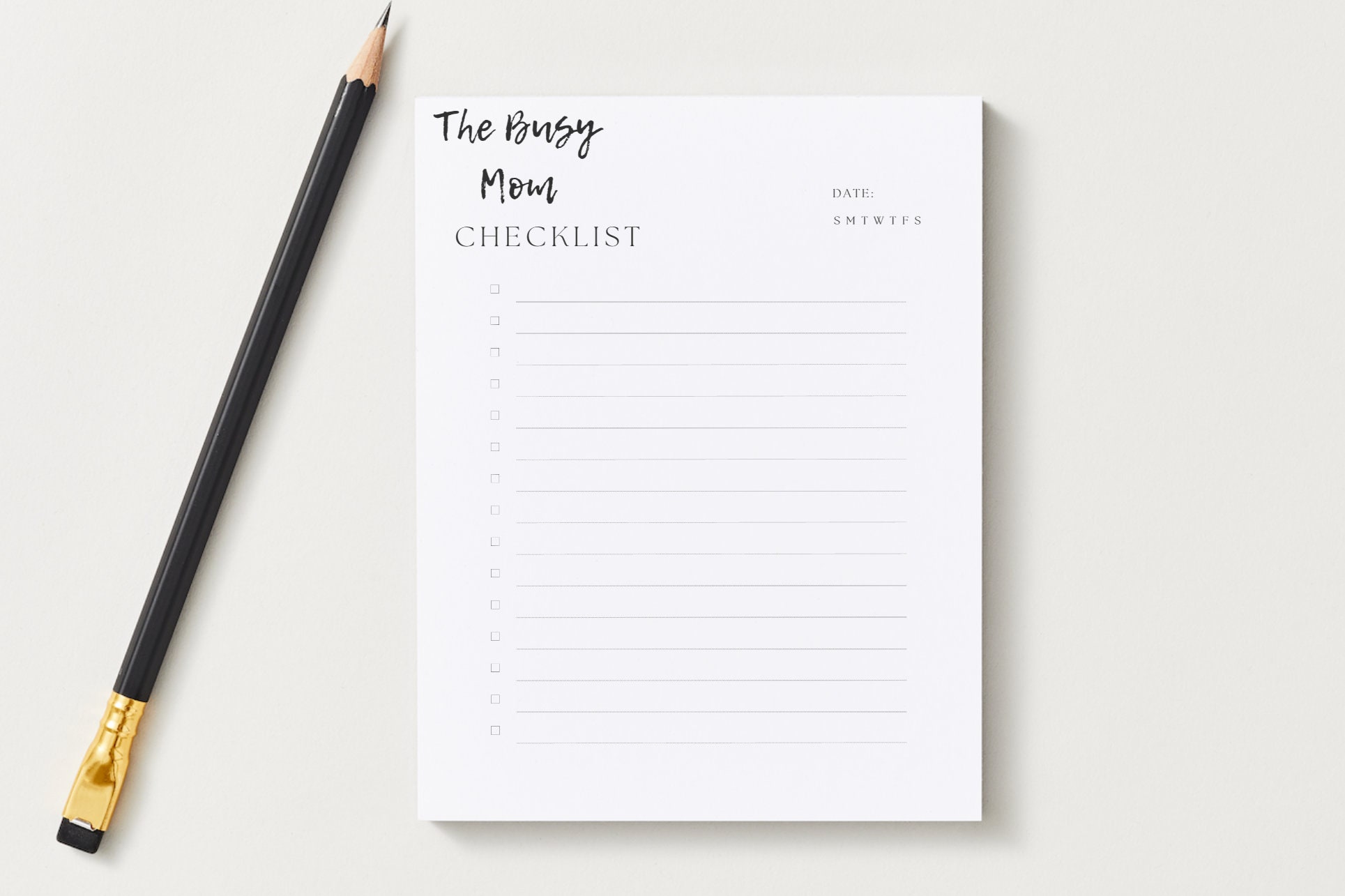 Busy Gal Check List Minimalistic Simple Easy to Use - Etsy
