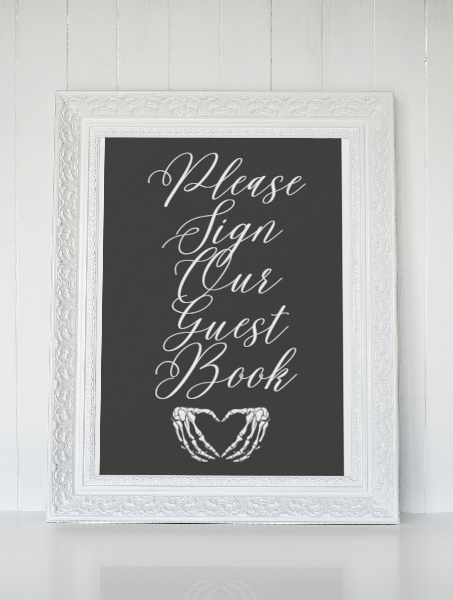 Gothic Guestbook Sign Template, Gothic Cards and Gifts Template, Dark ...