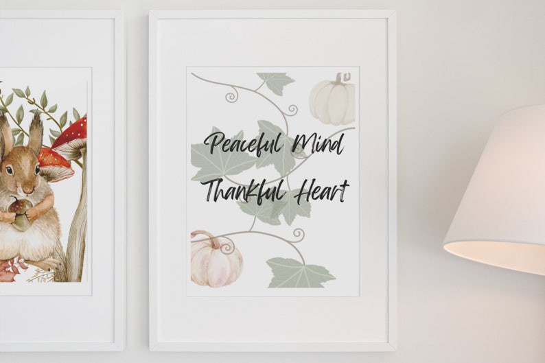 Set of 4 Thanksgiving Decor, Thanksgiving, Digital Prints, Digital Art ...