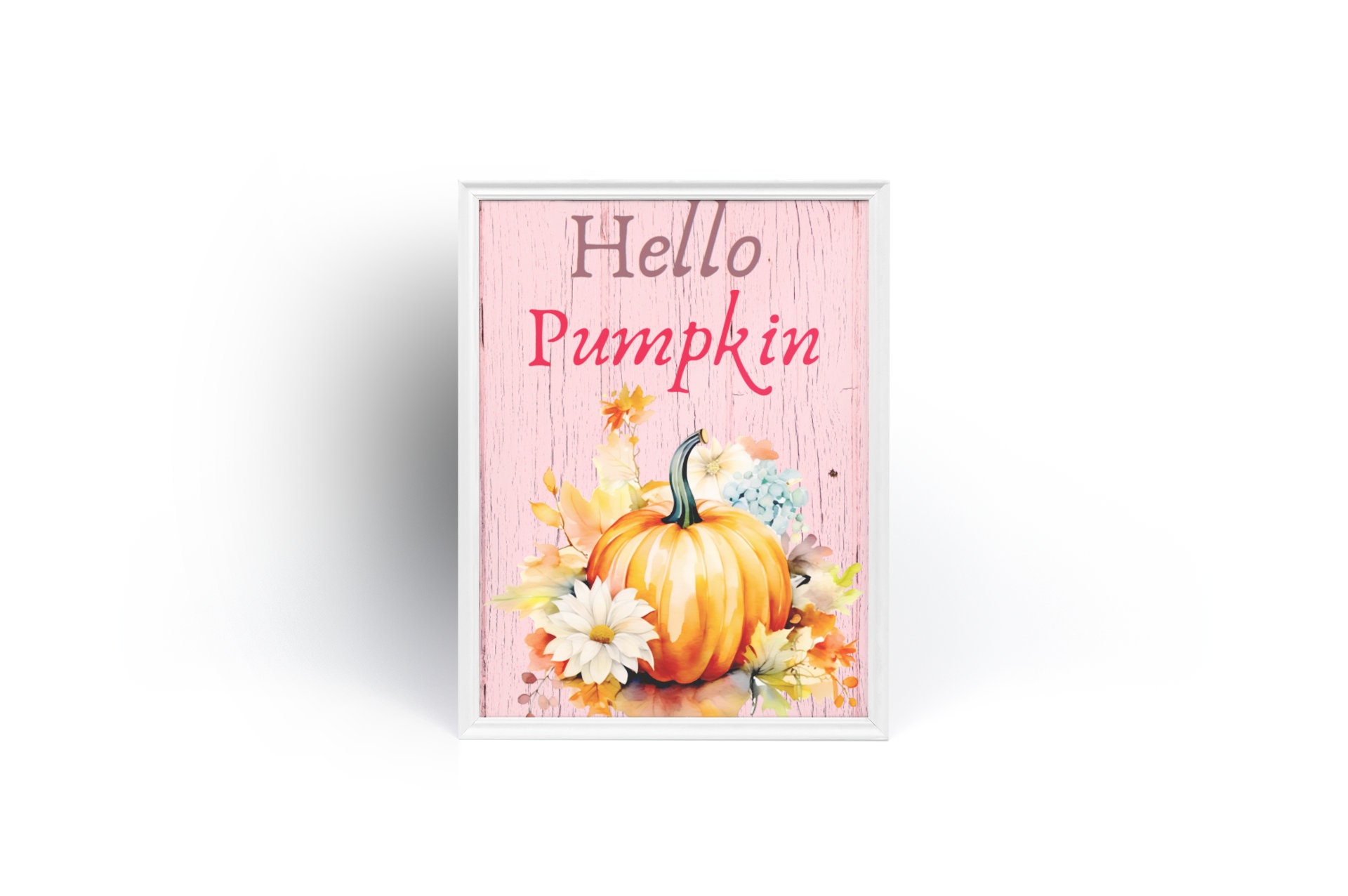 Hello Pumpkin Fall Art Fall Home Decor Hello Pumpkin - Etsy